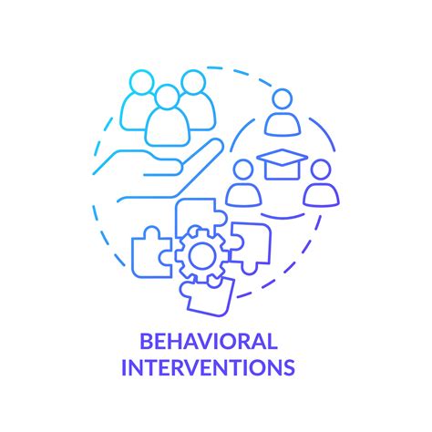 2d Gradient Behavioral Interventions Icon Simple Vector Thin Line
