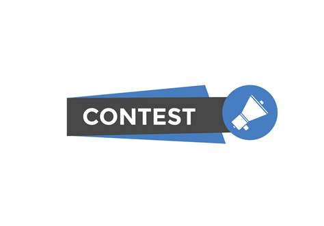 Contest Text Button Speech Bubble Contest Colorful Web Banner