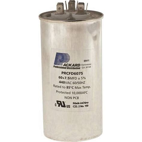 Packard 55 5 Mfd Round Dual Capacitor Hd Supply