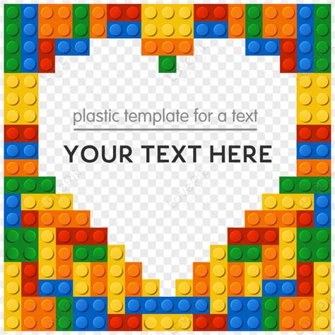 Simple Love Shape Lego Blocks Borderbrochuresimple Shapes Png Picture