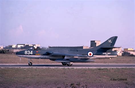 Joe Hawker Hunter Ga11 Xe716 Of Fradu At Raf Luqa In The 1970s