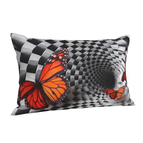 Cauagu Butterflies Optical Illusion Print Pillow Covers With Envelope