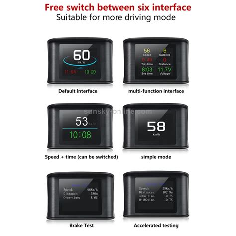 T600 Hud 22 인치 자동차 Gps 스마트 디지털 미터 Tft Lcd 멀티 컬러 속도 및 주행 거리 시간 및 전압