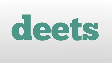 Deets Meaning And Pronunciation Youtube