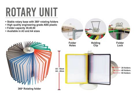 Infomate 360degree Brochure Documentpaper Display Holderstand Rotary Unit A440item Code Roun