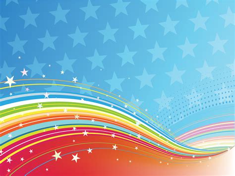 Blue Curved Colorful Waves Powerpoint Templates Abstract Backgrounds
