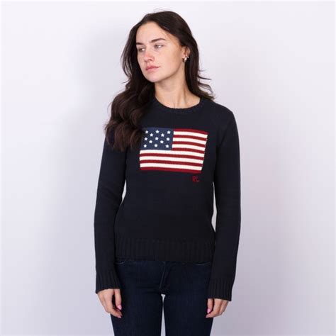 Polo Ralph Lauren Flag Cotton Crew Jumper Oxygen Clothing