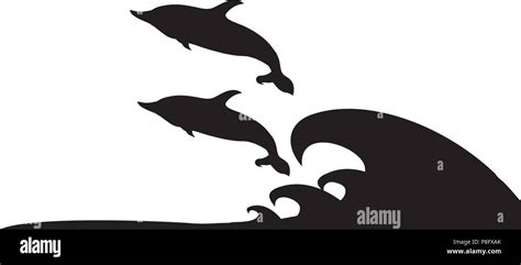 Jumping Dolphin Silhouette