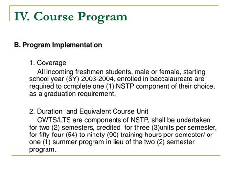Ppt Orientation To The Nstp Cwtslts Curricular Program Powerpoint