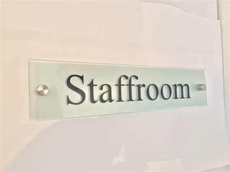 Modern Office Door Wall Sign Premium Quality Glass Effect Acrylic Any