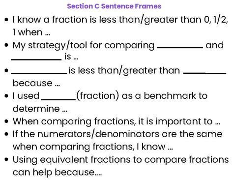 Illustrative Math 4th Grade Unit 2 Sentence Frames By Margot Smith