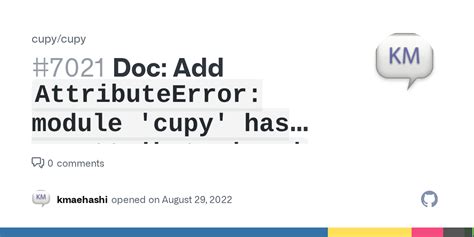 Doc Add `attributeerror Module Cupy Has No Attribute Xxx` To Error To Installation Faq