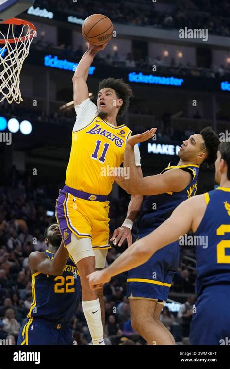 Los Angeles Lakers Center Jaxson Hayes 11 Dunks Against Golden State Warriors Forward Trayce