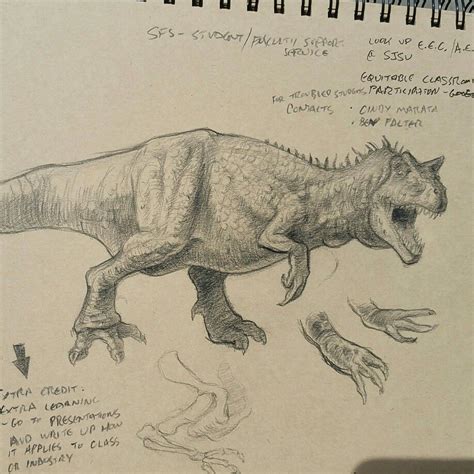 Allosaurus Dinosaur Drawing