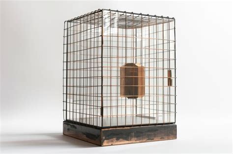 Modelo De La Jaula De Faraday Sobre Un Fondo Blanco Foto Premium