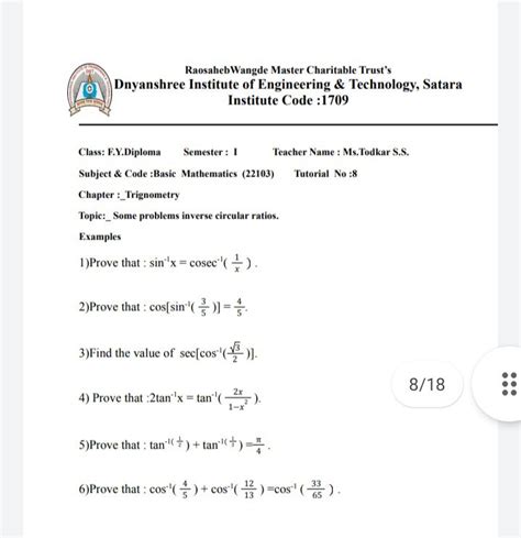 Tutorial 8 Basic Mathematics 22103 Assignment Teachmint