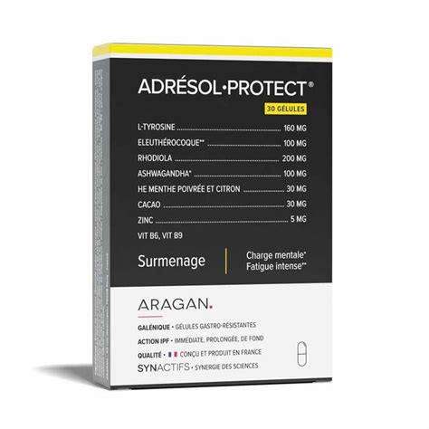 Aragan Synactifs Adrésol Protect Overwork X30 Capsules Easypara