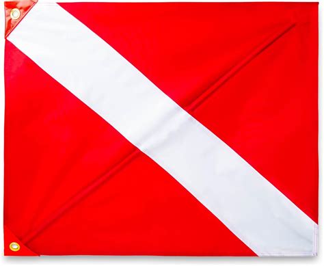 Dive Flag With Removable Stiffening Pole 20” X 24” For
