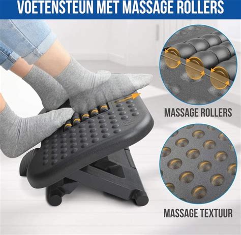 Ergonomische Voetensteun Met Massagerollers Verstelbaar En Anti Slip