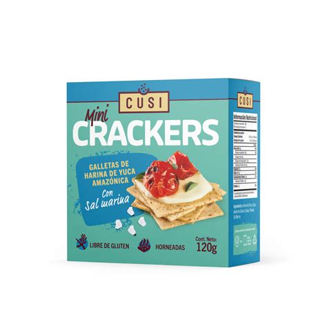 Crackers De Yuca Y Sal Marina 120 Gramos Marca Cusi