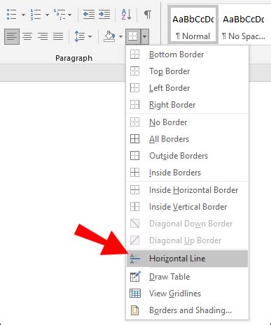 How To Insert A Horizontal Line In Word
