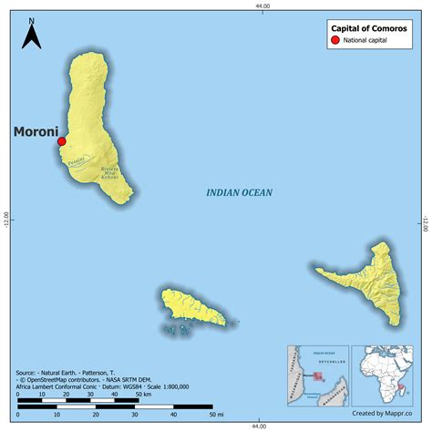 Comoros Map