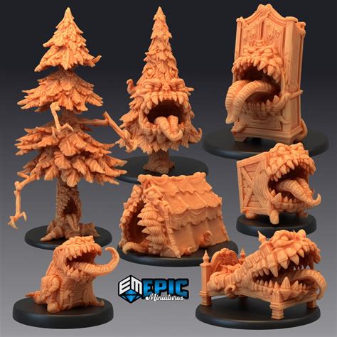 Dnd Mimics Miniature Bundle Dungeons And Dragons Minis Perfect For