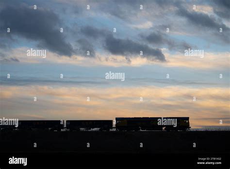 Gbrf Class 66 Diesel Locomotive No 66701 Pulling A Freight Train