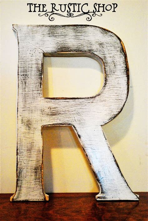 Shabby Chic 18 Rustic Wooden Large Letter R By Therusticspot Shabby