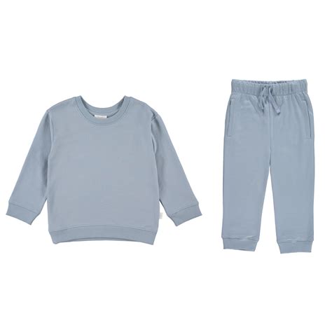 French Terry Set Slate Blue Pimalu