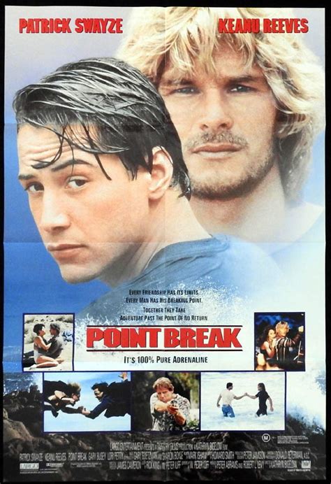 Point Break Original One Sheet Movie Poster Patrick Swayze Keanu Reeves