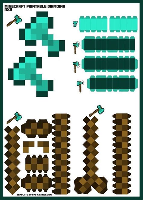 Make Your Own Minecraft Diamond Axe Artofit
