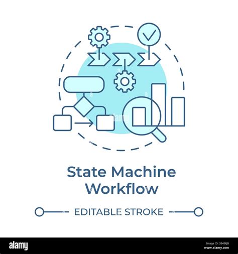 State Machine Workflow Soft Blue Concept Icon Stock Vector Image And Art