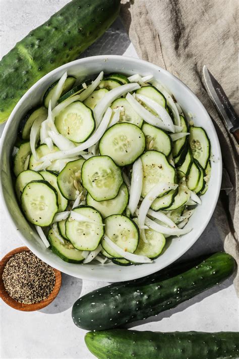 Cucumber Salad With Vinegar Dressing Small Farm Big Life