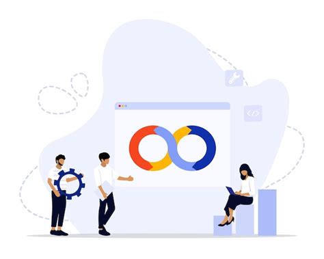 Premium Vector Devops Programmer Vector Illustration