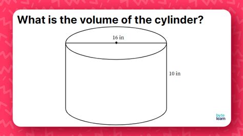 Volume Of A Cylinder Diameter