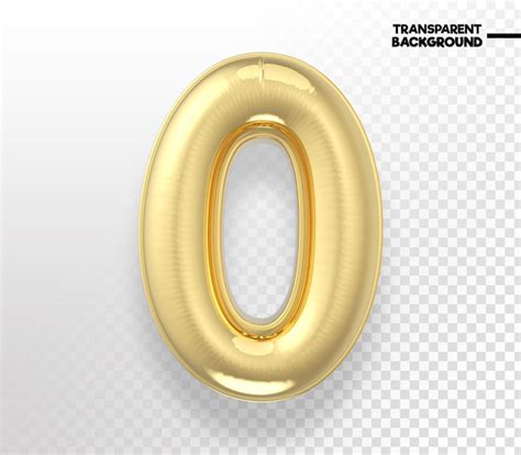 Premium Psd 0 Gold 3d Render