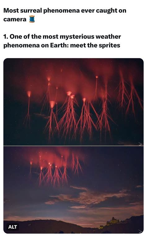 Natural Phenomena Aesthetic Red Sprites Lightning Red Sprites Sky