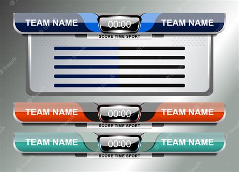 Premium Vector Scoreboard Sport Template For Football And Soccer