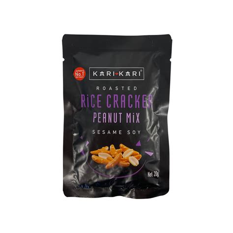 Kari Kari Rice Crackers And Peanuts Sesame Soy 20g Japanese Savoury Sn