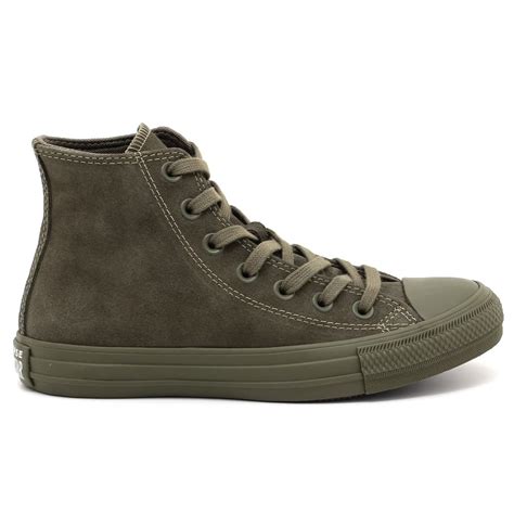Tênis All Star Converse Chuck Taylor Hi Crafted Em Camurça Verde Oliva