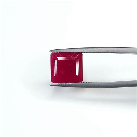 African Natural Unheated Ruby Square 8 52cts Faceted Cut And Polished Loose Gemstone At ₹ 15000