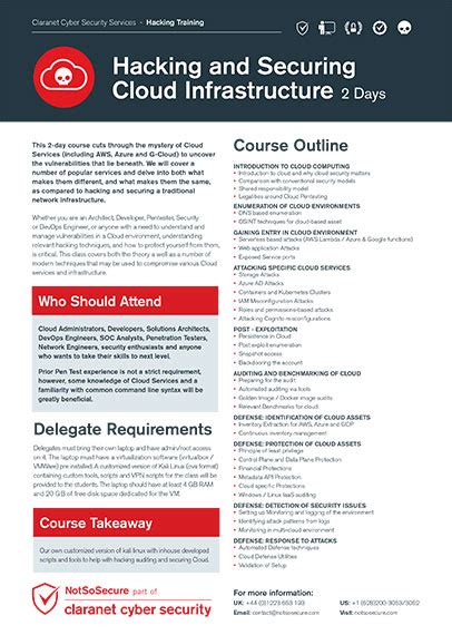 Hacking And Securing Cloud Infrastructure Claranet Cyber Security
