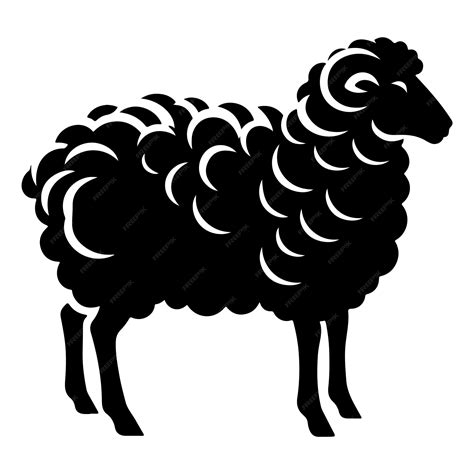 Premium Vector Sheep Silhouette Isolated Vector Illustration
