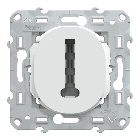 Prise Téléphone à Assembler Ovalis Schneider Electric Blanc Leroy