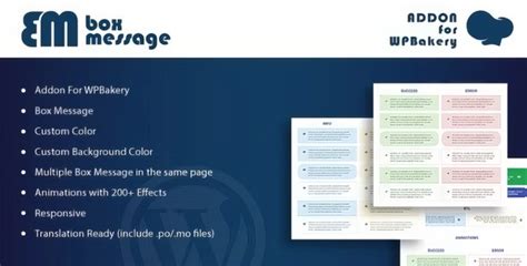 Box Message Addons For Wpbakery
