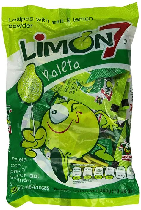 Limon 7 Paleta Lollipop Covered With Lemon And Salt Powder Review Mexican Candy