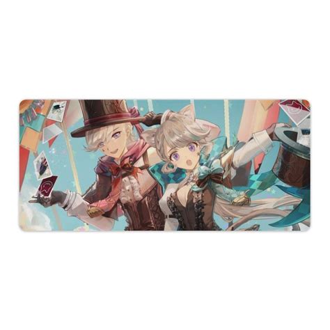Custom Genshin Lyney Lynette Mouse Pad For Office And Gaming Desktop Pc Laptop Computer