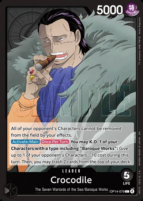 Op14 Croc One Piece Card Game Deck One Piece Card Game