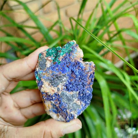 Pedra Azurita Na Malaquita Intuição E Poder Espiritual Shopee Brasil